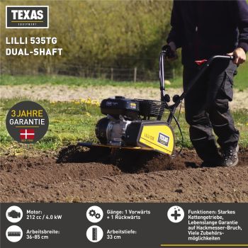 TEXAS Gartenfräse Motorhacke Bodenhacke Bodenfräse Pflug Benzin Lilli ...